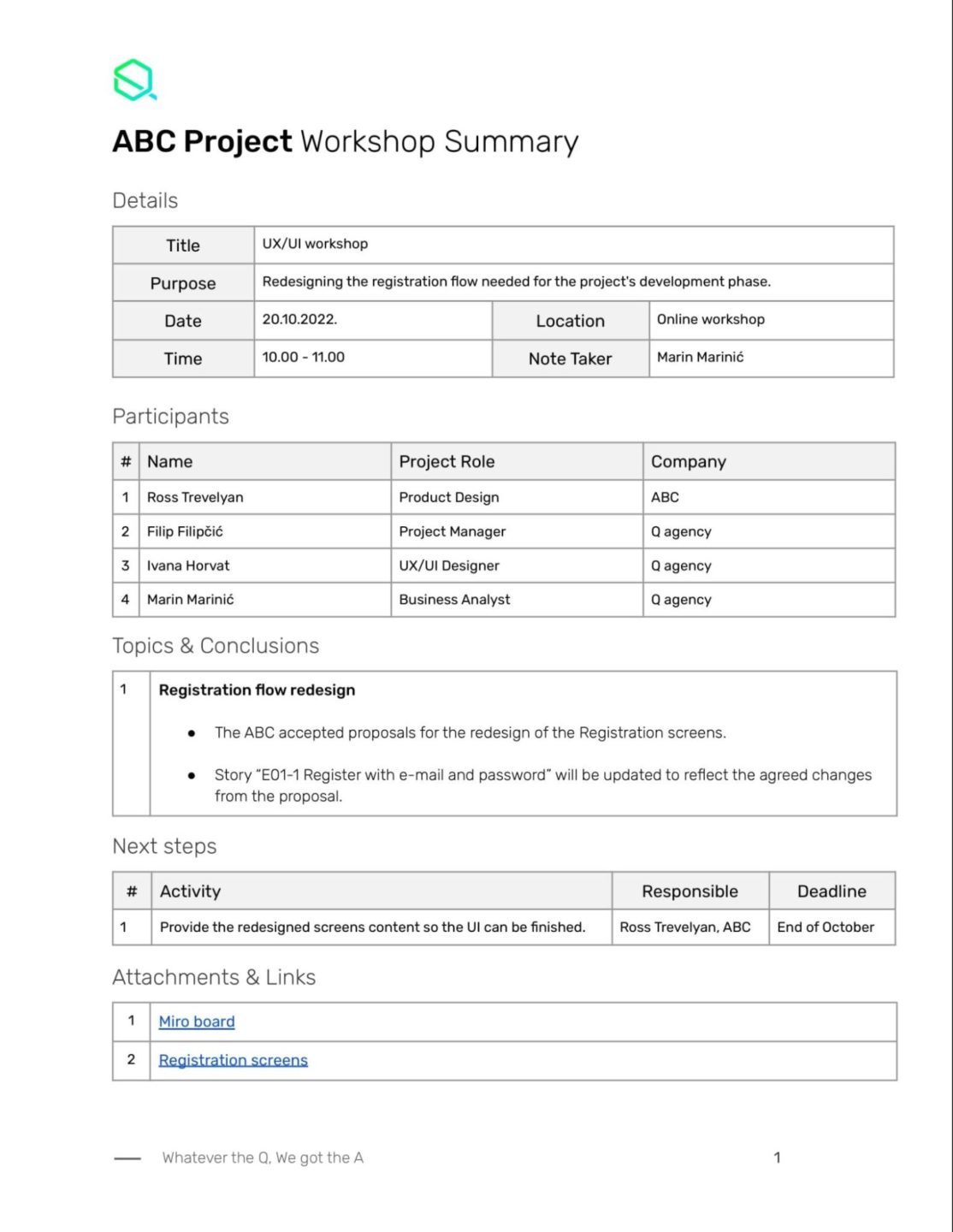Requirement Workshop - What You Need to Know - Q Agency